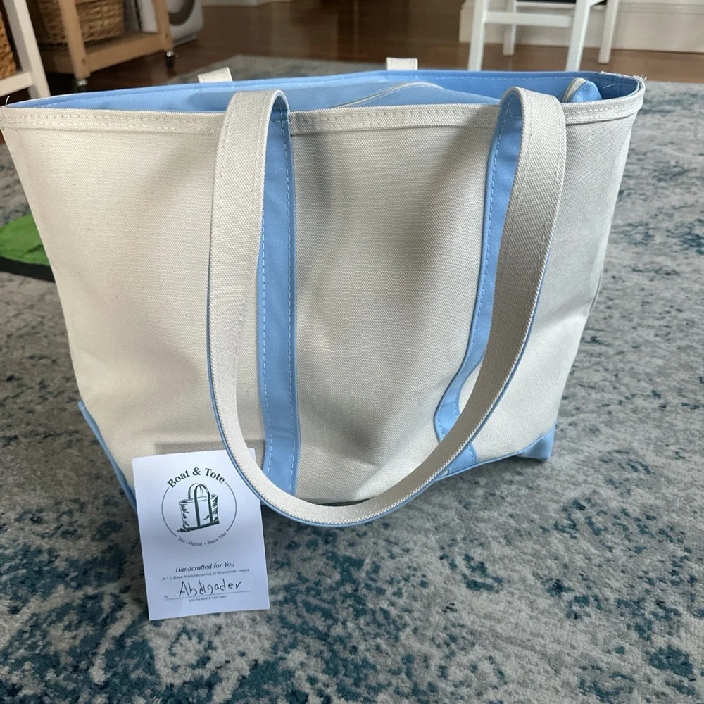 L.L. Bean | Bags | L L Bean Boat And Tote Bag Canvas Large Seaboard ...
